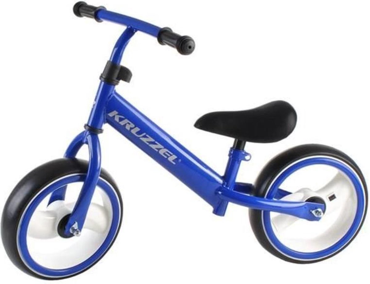 Loopfiets Blauw, Loopfiets, Fietstrainer 12inch met Foam Wielen en LED ...