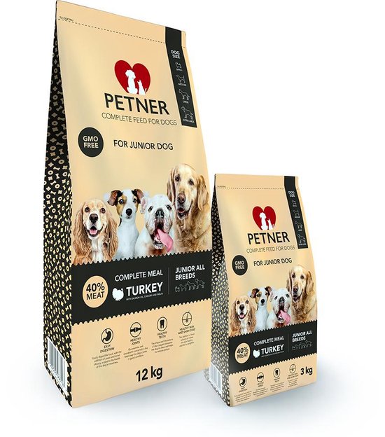 Petner - Complete maaltijd - Jonge honden - Kalkoen - Alle rassen - 3kg ...