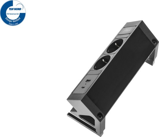 Filex Power Desk Up® 2.0 - 2x 230V, 1x USB A+C Charge (5.0V - 3.1A - 15 ...