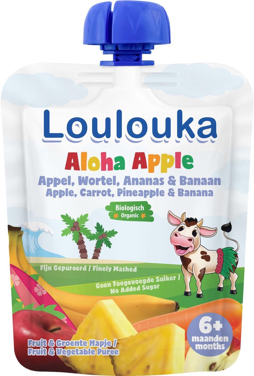 Loulouka Knijpzakje - Aloha Apple (10 stuks) - Knijpfruit | bol.com
