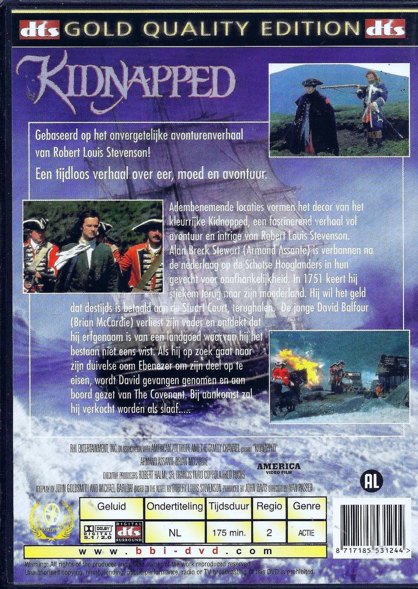 Kidnapped (Dvd), James MacArthur | Dvd's | bol