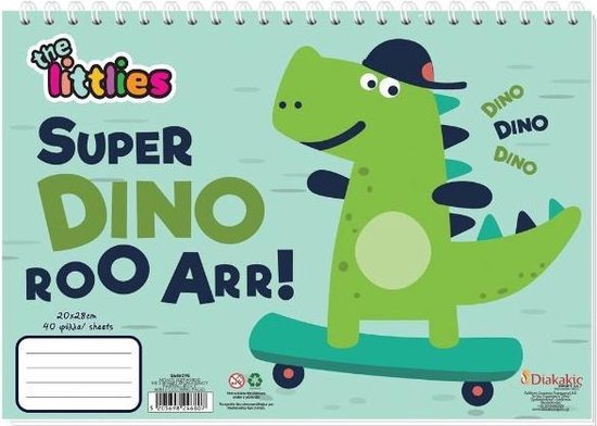 Diakakis Kleurboek Dinosaurus Junior 28 Cm Papier Groen | bol.com