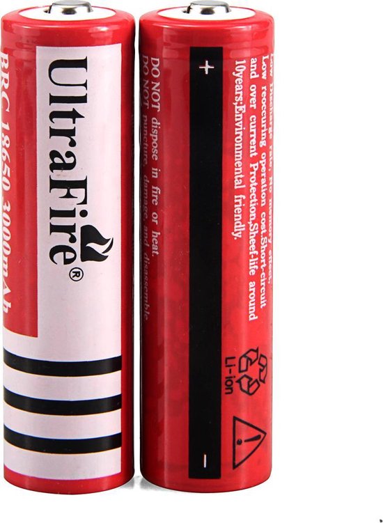 TR Deals ® 2x Ultrafire 18650 - 4200 mah 3.7 Volt oplaadbare batterij ...