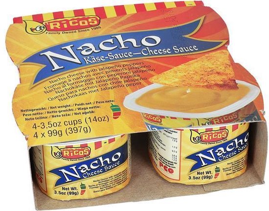 Ricos nachos kaassaus portion pack 99gr x 48 st | bol