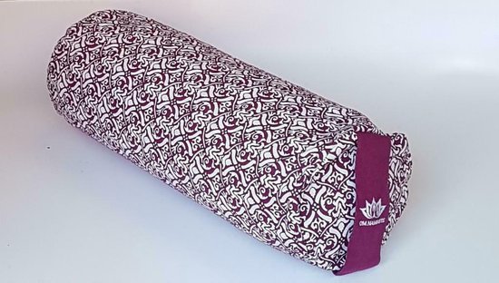 Om Namaste Bolster Design Paars Yogabolster - Gevuld met Boekweitkaf | bol.com