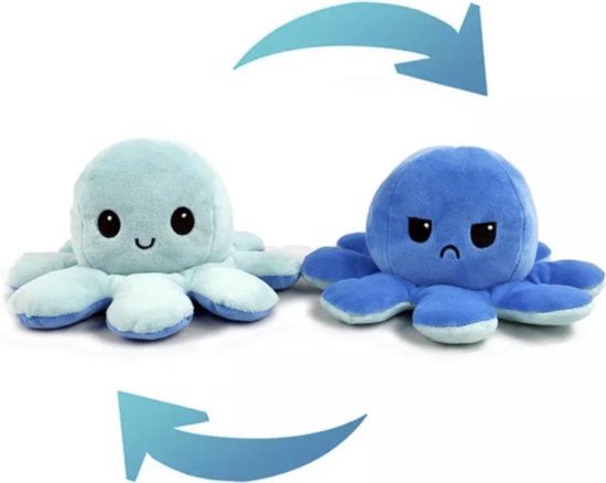 FluffyDuffy ® - Octopus Knuffel Mood - Mood Octopus - Emotie Knuffel ...