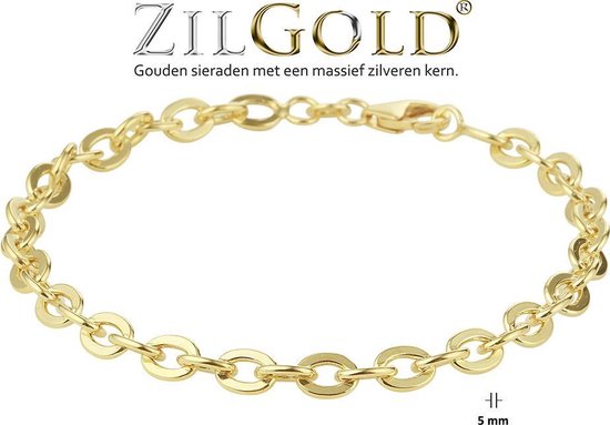 Bracelet ZilGold ZilGold Or jaune Anker 5 mm 19 cm | bol.com