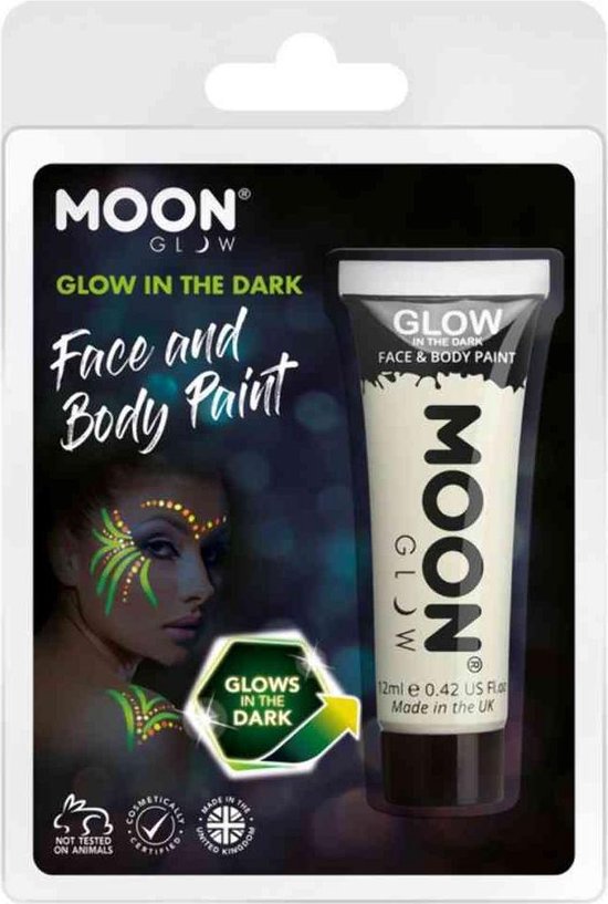 Moon Creations Schmink Moon Glow - Glow In The Dark Wit | bol.com