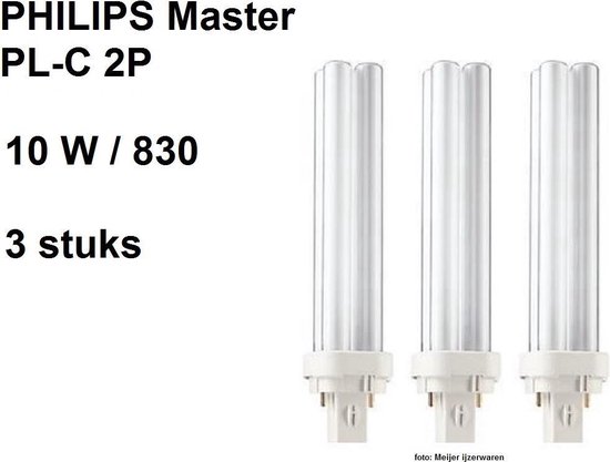 Philips Master PL-C 10W/830/2P (3 Stuks) | bol.com