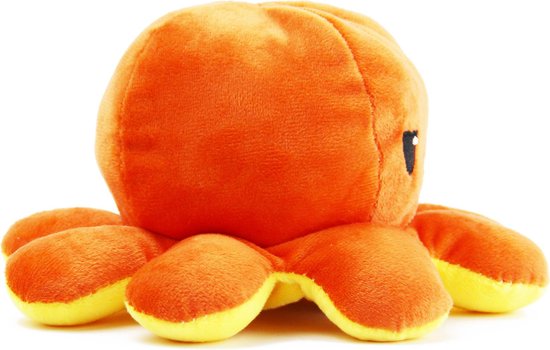 Octopus Knuffel - emotie knuffel - omwisselbaar - omkeerbaar - mood ...