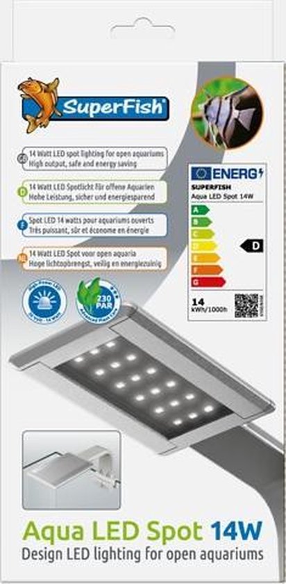 Superfish aqua led spot 14 w voor aquarium | bol