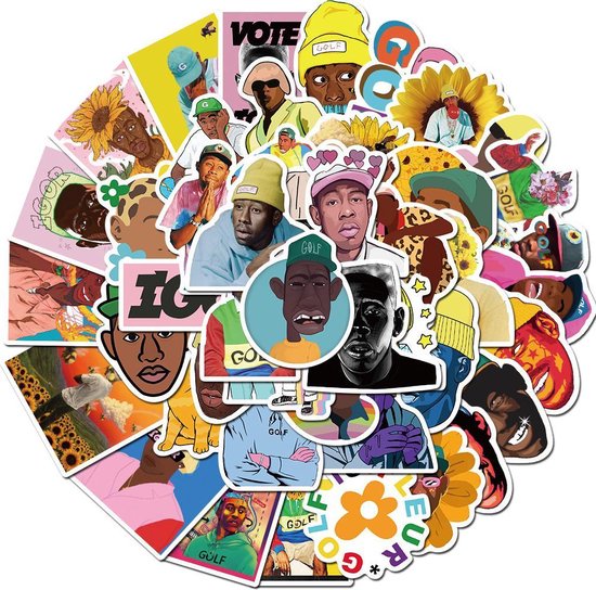 Tyler the Creator stickers - Mix met 50 verschillende afbeeldingen ...