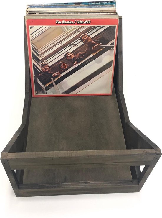 LP vinyl platen houten opbergkrat - vinyl platen kist - 75 tot 100 ...