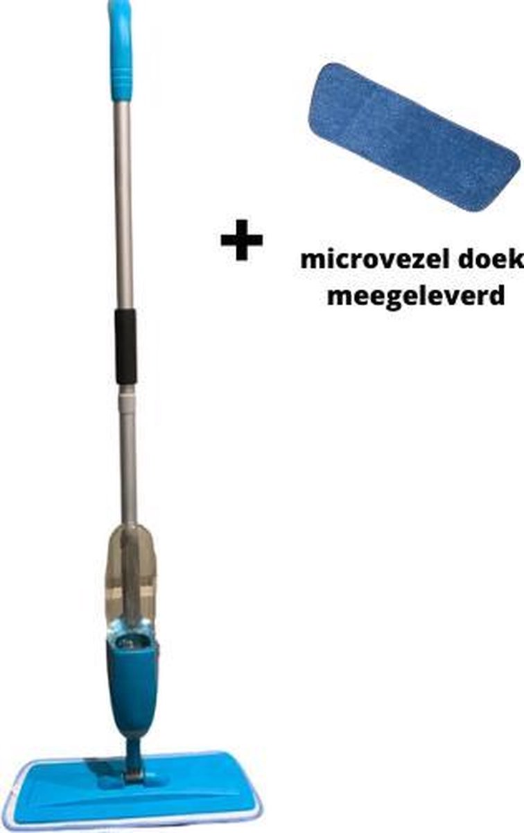 Vloerwisser met spray - Dweil - Mop - Microvezel doek | bol.com