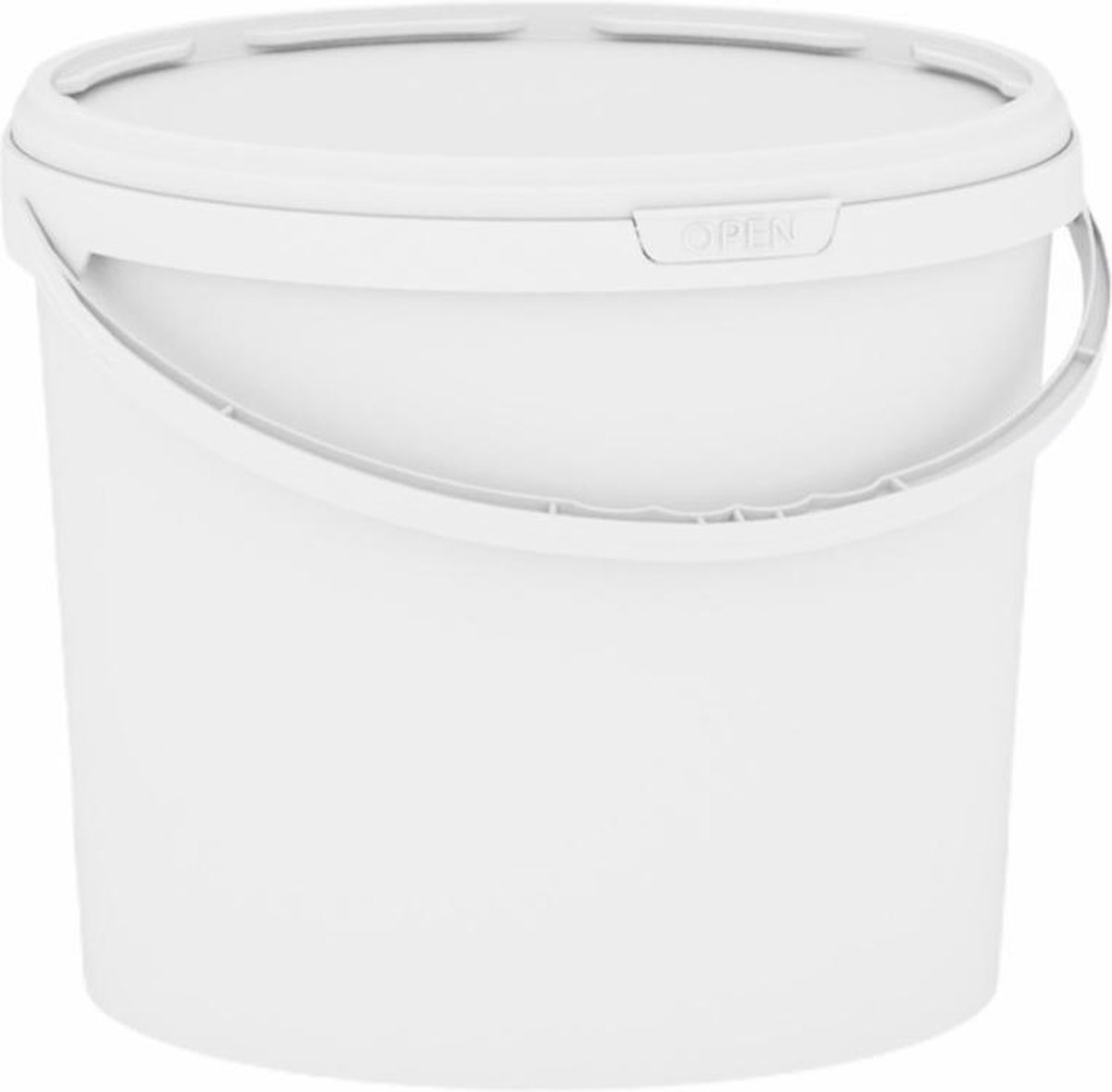 150 x Witte emmer met deksel - 5,7 liter ( Ø 220 mm) - Geschikt voor ...