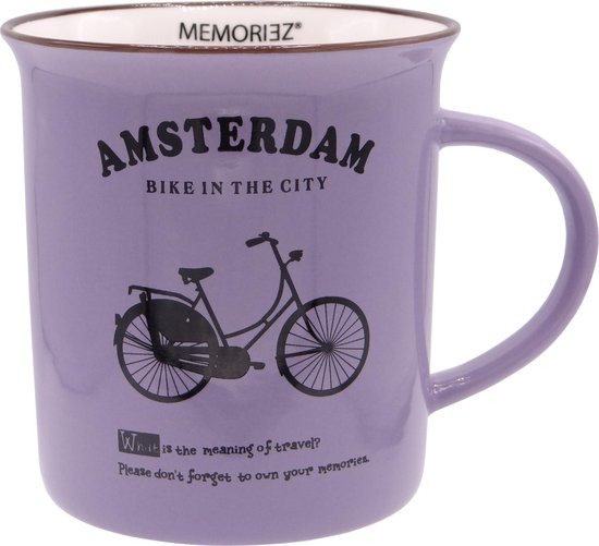 Memoriez Mok Fiets Amsterdam - Set van 2 | bol.com