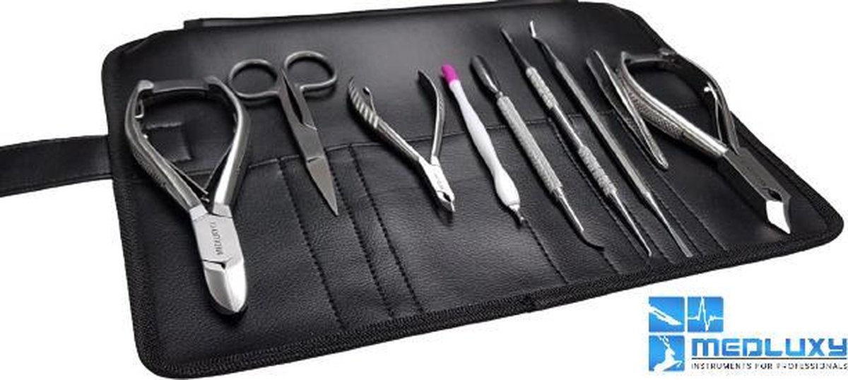 MEDLUXY - Pedicure - Manicure Set - 9-delig - met etui nagelverzorging ...