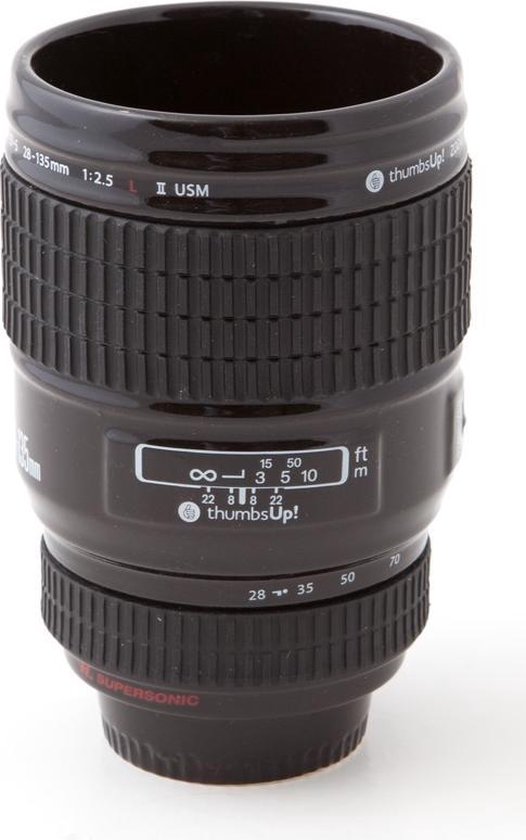 ThumbsUp! Kamera Express Camera Objectief - Beker - Zwart | bol.com