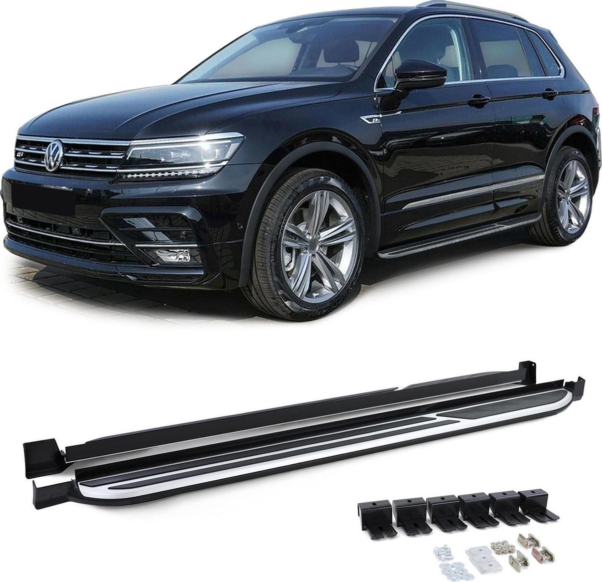 Treeplanken Geschikt voor Vw Tiguan II vanaf 2016 Side steps Sidebar ...