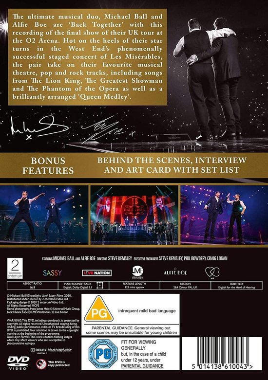 Michael Ball & Alfie Boe - Back Together - Live in Concert [DVD] [2020] (Dvd) | Dvd's | bol.com