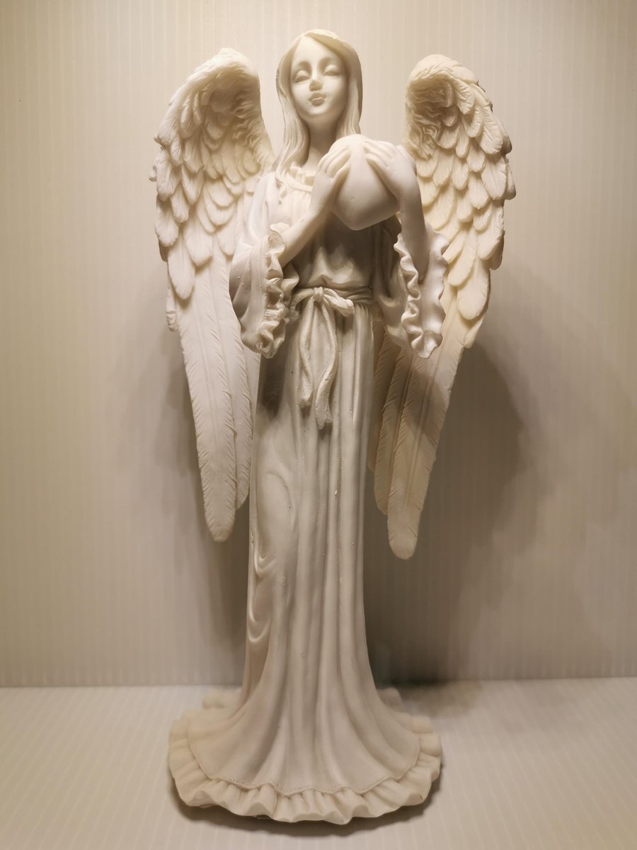 Staande Engel Cherubijn met hart 20cmHoog wit | bol.com