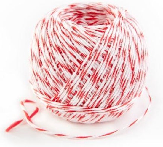 Keukentouw / Rolladetouw - 2 x 50 M - Rood / Wit - FILIO - Gefu | bol