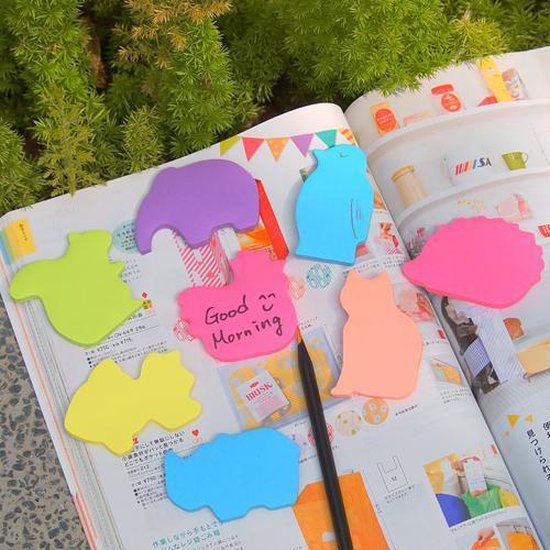 Stick'n Sticky Neushoorn Notes - 45 x 70mm - Blauw - 50 Memoblaadjes ...