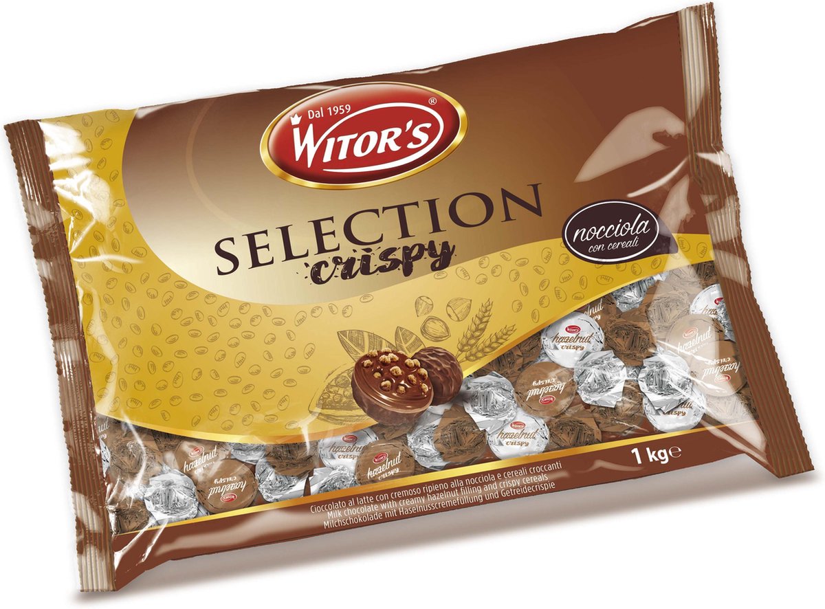 Witor's Pralines pure chocolade met hazelnoot - Zak 1 kilo | bol