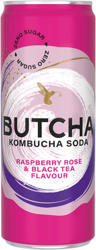 Butcha - Raspberry Rose & Black Tea - Blik - 12x 25cl | bol