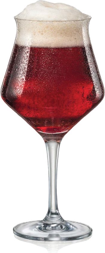 6x Degustatie glas voor speciaal bier – bierglas op voet - kristallen bierglazen - set... | bol