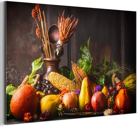 Wanddecoratie Metaal - Aluminium Schilderij Industrieel - Groente ...