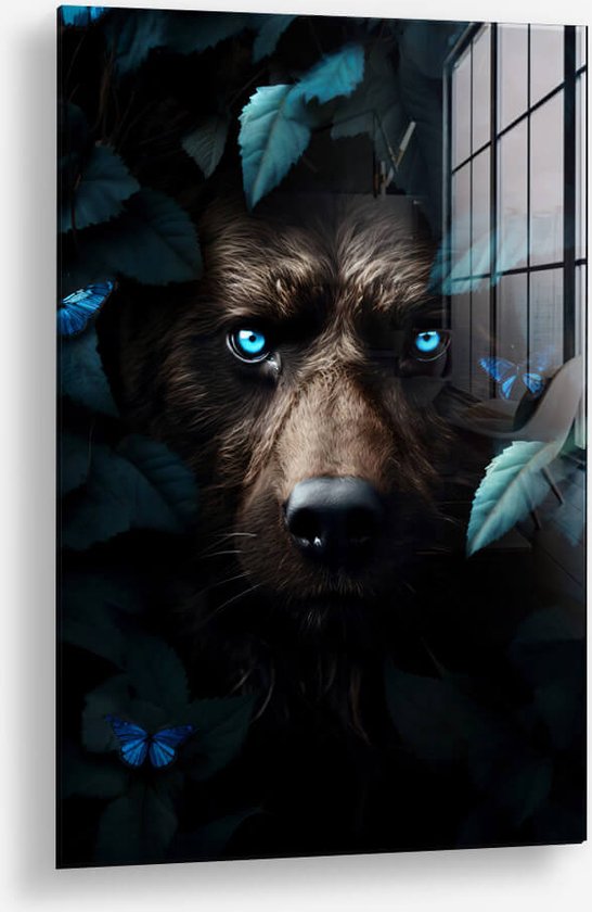 Wallfield™ - Jungle Bear | Glasschilderij | Gehard glas | 80 x 120 cm ...