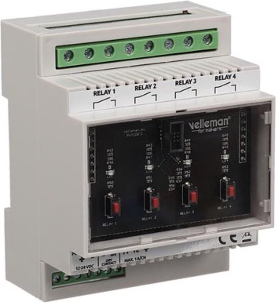 Velleman Modules WLAN RELAISKAART VOOR DIN-RAIL-MONTAGE | bol