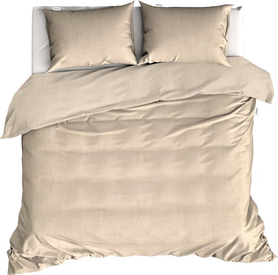 Linolux Dekbedovertrek Linen Sand 1 persoons | bol