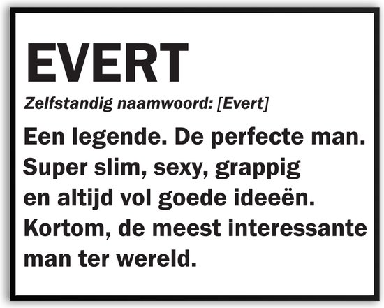 Evert Woordenboek Fotolijst met glas 50 x 70 cm - Prachtige kwaliteit ...