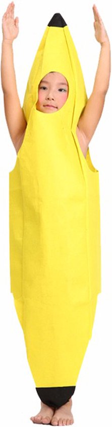 Verkleedkleren Bananen Pak Kinderen Banaan Kostuum Onesie 110-140cm | bol