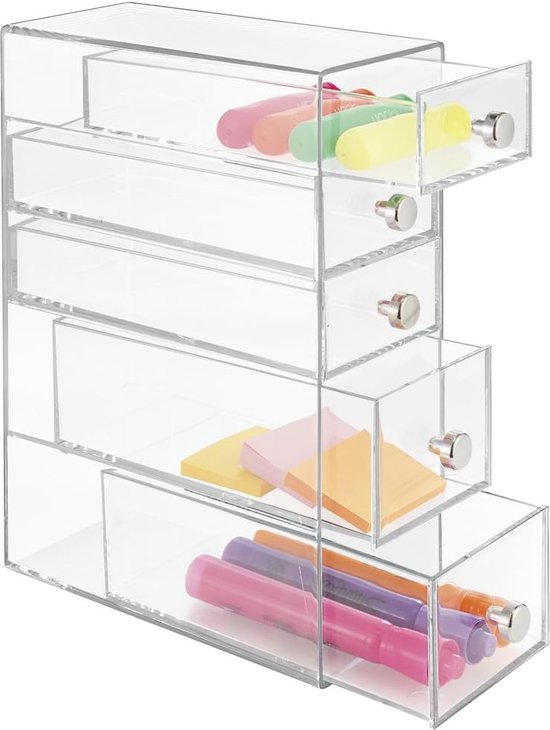 Kunststof ladebox - Praktische mini-ladekast met vijf lades - Bureau ...