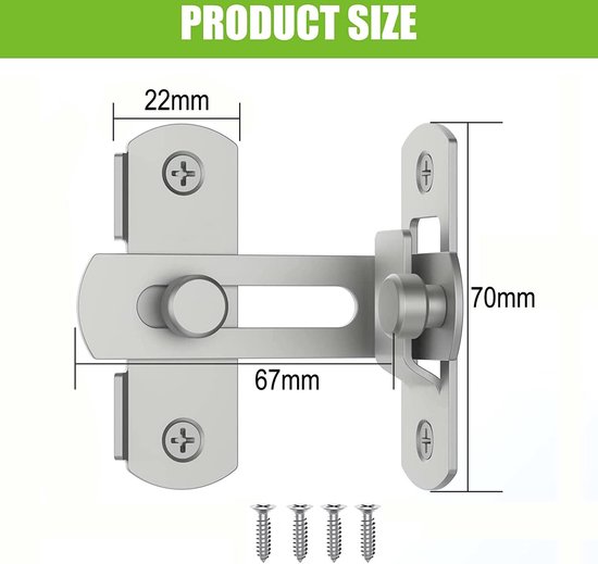 Schuifdeuren deurslot, roestvrij stalen poortvergrendeling Flip Slide ...