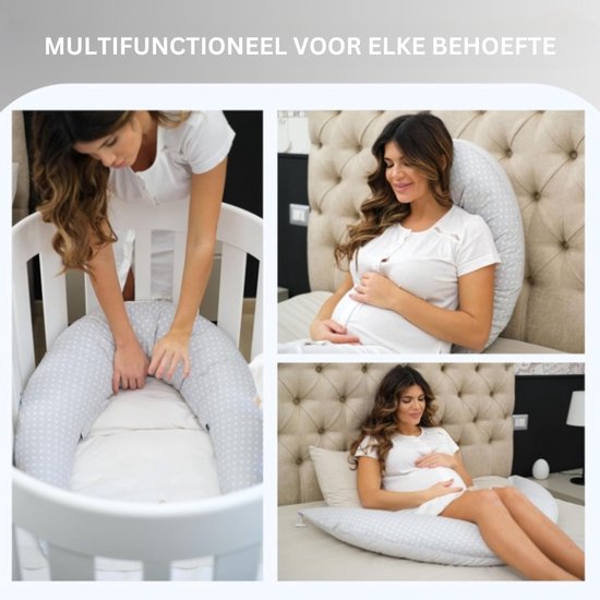 Zwangerschapskussen Luxe Memory Foam - Voor zijslapen en borstvoeding | bol