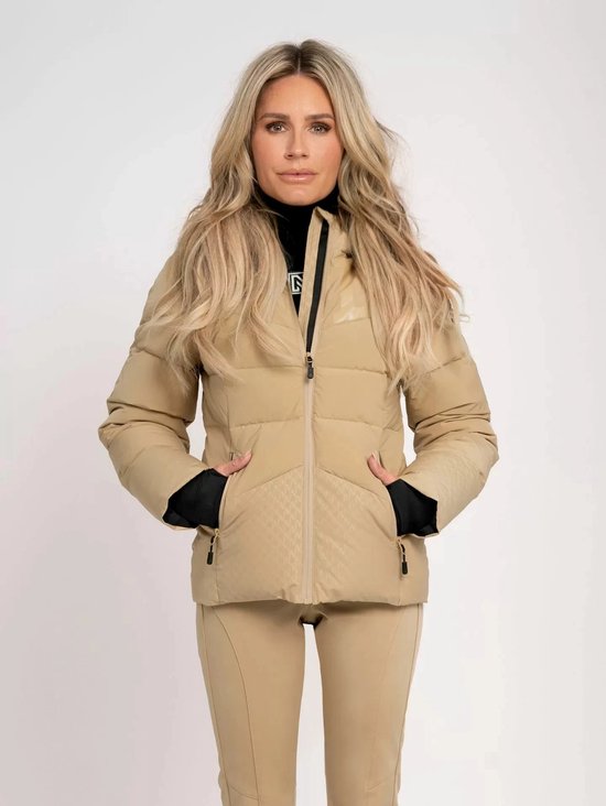 Nikkie Sportswear Logo ski jas dames bruin | bol