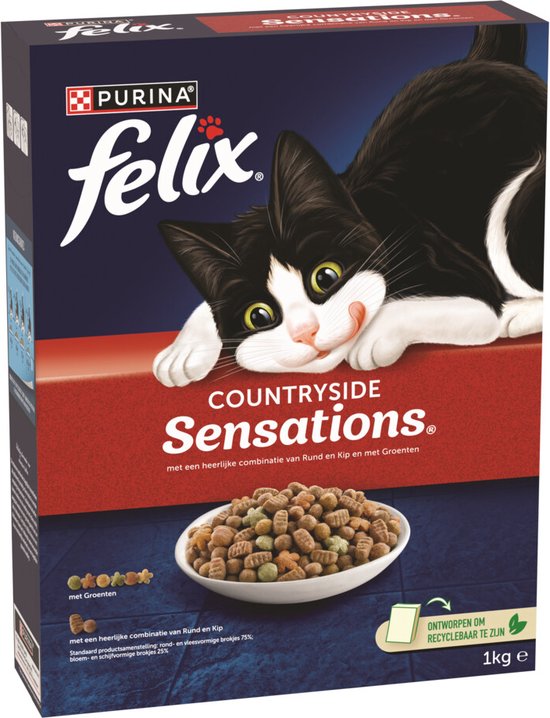 5x Felix Kattenvoer Droog Countryside Sensations 1 kg | bol