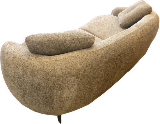 Zita Home 3 zits bank Zweden organisch design 226cm breed Khaki kleur ...