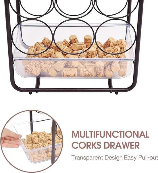 wijnflessen, vrijstaand, flessenrek 21D x 39.4W x 33.2H centimetres | bol