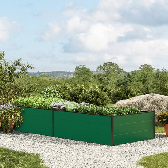 235 x 99 x 39 cm Moestuinbak Halfsize, Groen | bol