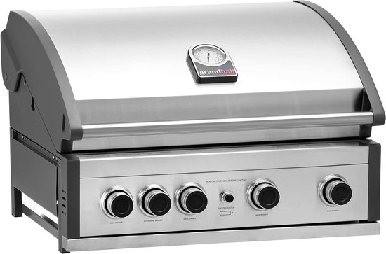Grandhall Pro Elite Inbouw Barbecue - 5 branders - gietaluminium ...