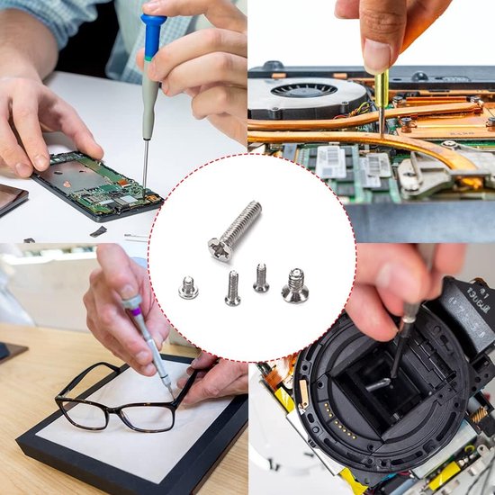 500 PCS Tiny Micro Repair Screw Kit, M1.2 M1.4 M2 Watch Glasses ...
