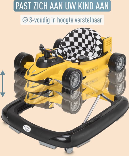 ib style® Loopstoel Babywalker - Baby Loopwagen - Looptrainer - 2-in-1 ...