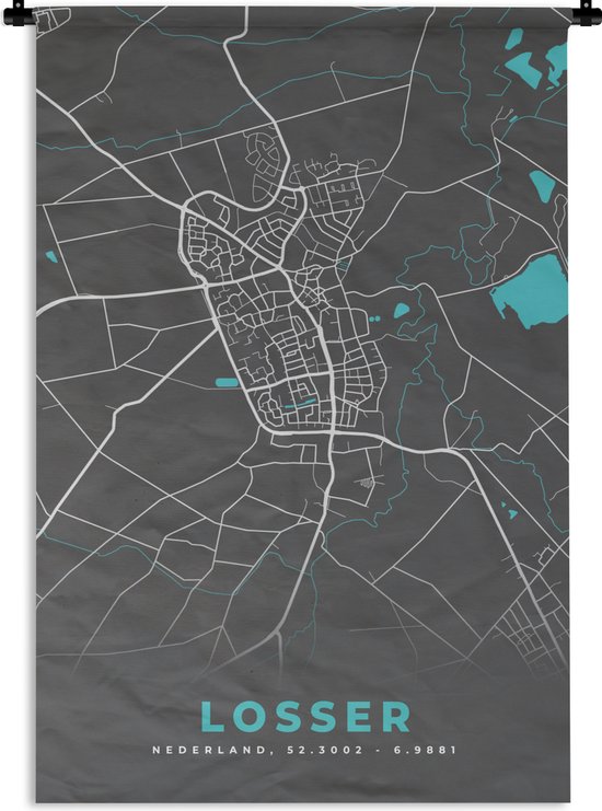 Wandkleed - Wanddoek - Losser - Plattegrond - Kaart - Stadskaart ...