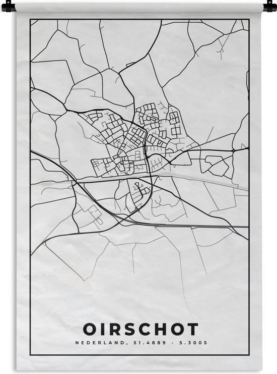 Wandkleed - Wanddoek - Plattegrond - Oirschot - Kaart - Stadskaart ...