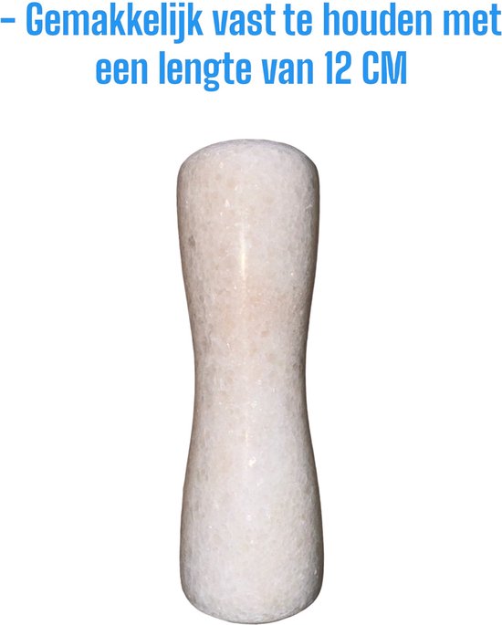 Vijzel Met Stamper - Marmer Wit - | bol